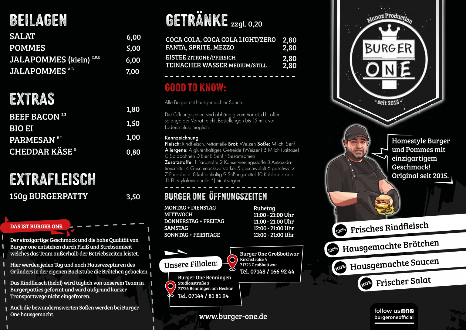 Menu | Burger One