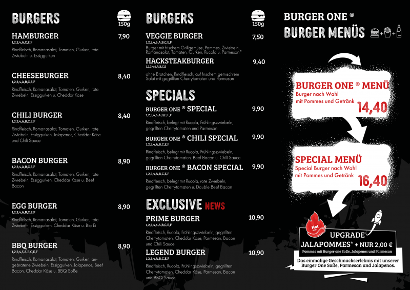 Menu | Burger One
